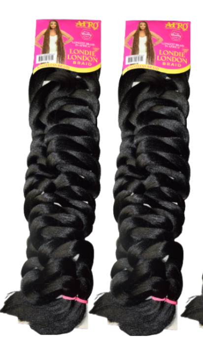 Londie London Braid - Knotless - Longest Braid in Africa 100" | Stebess ...